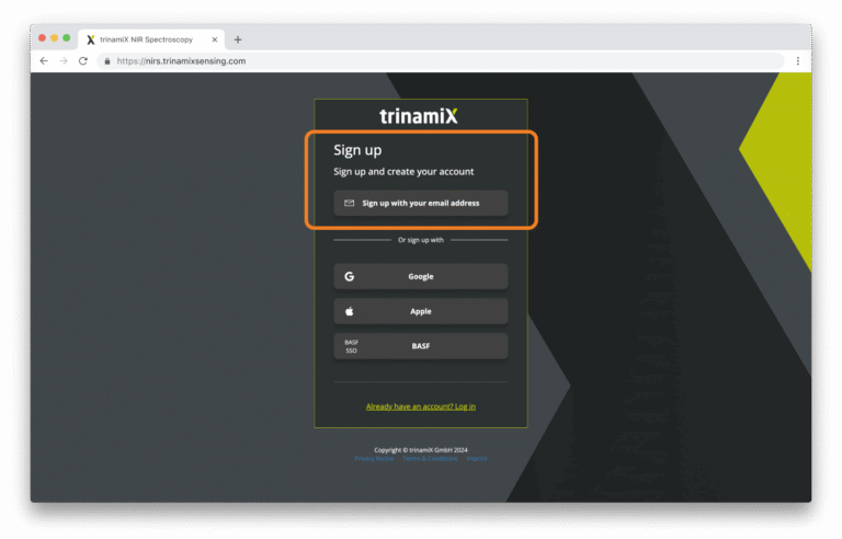 Customer Portal - trinamiX